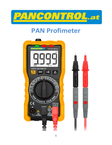 PANCONTROL PAN Profimeter Bedienungsanleitung | Manualzz