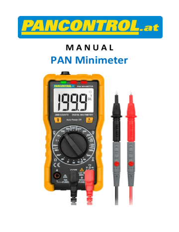PANCONTROL PAN Minimeter Bedienungsanleitung | Manualzz