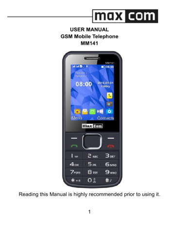 Maxcom MM141 User Manual | Manualzz