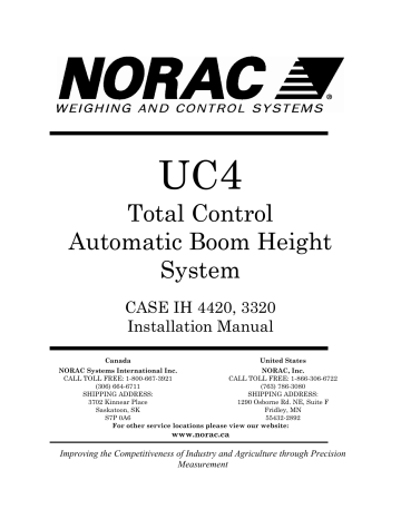 Norac UC4-BC-CS3 Installation Manual | Manualzz