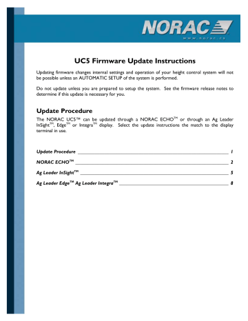 Norac UC5 Update Installation Manual | Manualzz