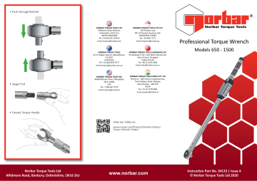 norbar 650, PRO-TEST 1500 Kurzanleitung | Manualzz