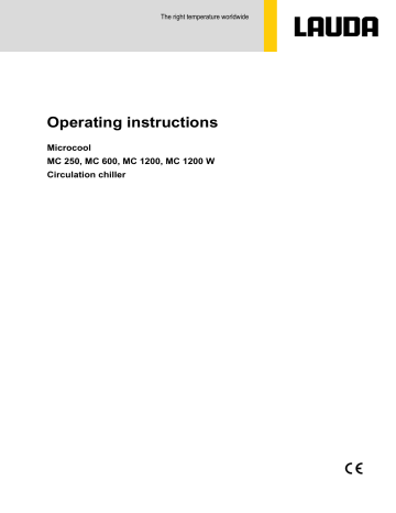 Lauda MC 1200, MC 250, MC 600 Operating Instructions Manual | Manualzz