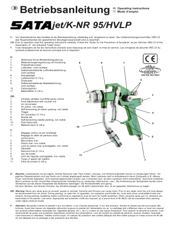 Sata SATAjet K-NR 95 Operating Instructions | Manualzz