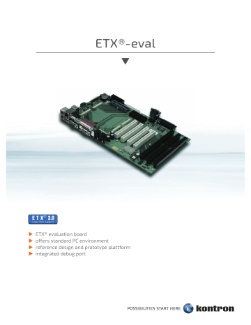 Kontron ETX® Eval ETX®-Eval, ATX sized evaluation board Datasheet ...