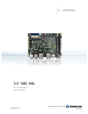 Kontron 3.5"-SBC-KBL 3.5” Single Board Computer User Guide | Manualzz