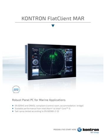 Kontron FlatClient MAR Robust and flexibly configurable Panel PC Datasheet | Manualzz
