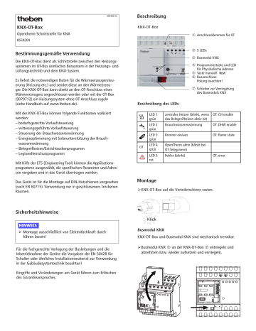THEBEN KNX-OT-Box Bedienungsanleitung | Manualzz