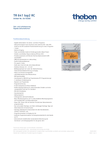 THEBEN TR 641 top2 RC Datenblatt | Manualzz