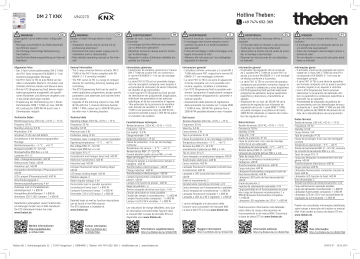 THEBEN DM 2 T KNX Mode d'emploi | Manualzz