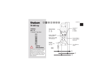 Theben TR 608 top Operating Instructions | Manualzz