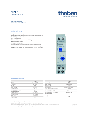 THEBEN Elpa 3 Data papier | Manualzz