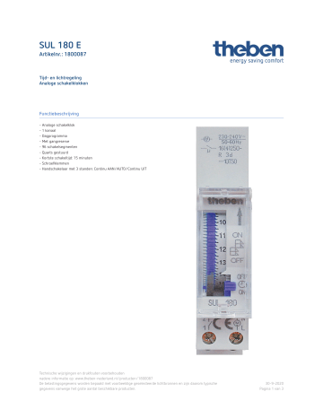 THEBEN SUL 180 E Data papier | Manualzz