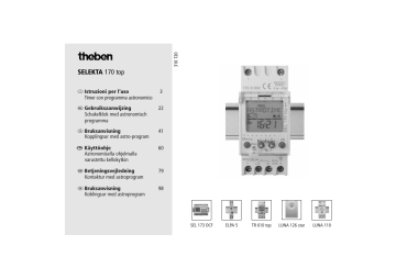 THEBEN SELEKTA 170 top Betjeningsvejledning | Manualzz