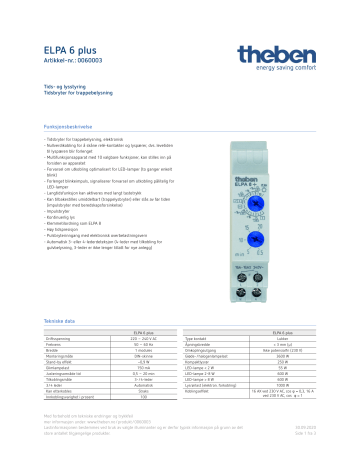 THEBEN Elpa 6 plus Blad | Manualzz