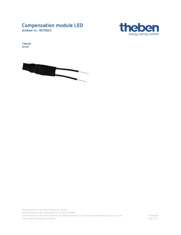 THEBEN Compensation module LED Blad | Manualzz