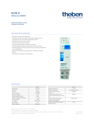 THEBEN ELPA 9 Ficha de datos | Manualzz