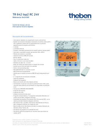 THEBEN TR 642 top2 RC 24V Ficha de datos | Manualzz