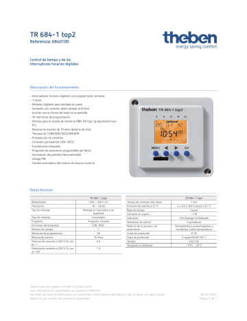 THEBEN TR 684-1 top2 Ficha de datos | Manualzz