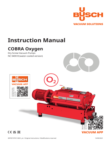 Busch COBRA NC 0400–1000 B/C Vacuum pump Instruction Manual | Manualzz