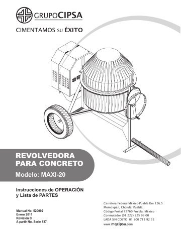 CIPSA MAXI-20 Instrucciones De Operación | Manualzz