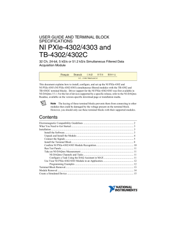 National Instruments TB-4302 User Manual And Specifications | Manualzz