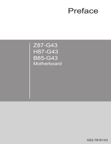 MSI MS-7816 v1.2 B85-G43 Bedienungsanleitung | Manualzz