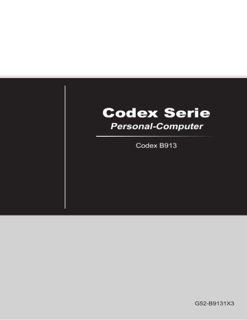 MSI MS-B913 Codex XE 9th Bedienungsanleitung | Manualzz