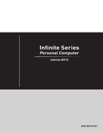 MSI MS-B915 Infinite Owner's Manual | Manualzz