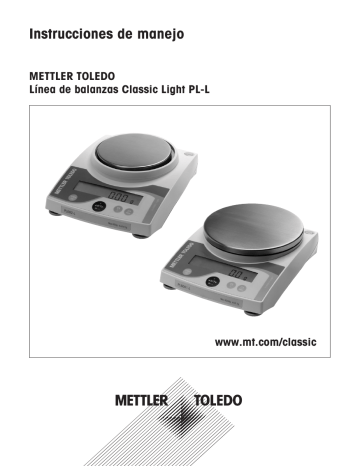 Mettler Toledo PL602-L Instrucciones de operación | Manualzz