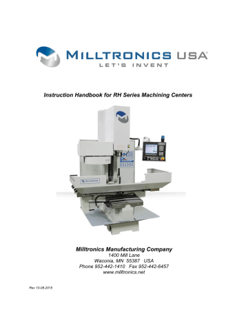 Milltronics RH Series (8200 Control) Instruction Handbook | Manualzz