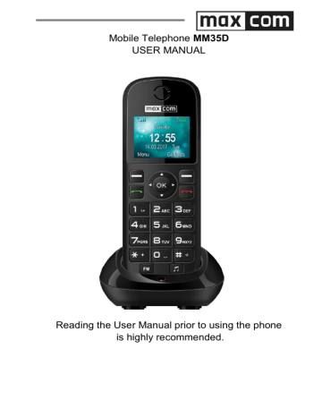 MAXCOM COMFORT MM35D Desktop phone User Manual | Manualzz