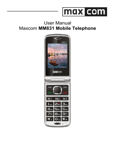 MAXCOM Comfort MM831 3G Ergonomic phone User Manual | Manualzz