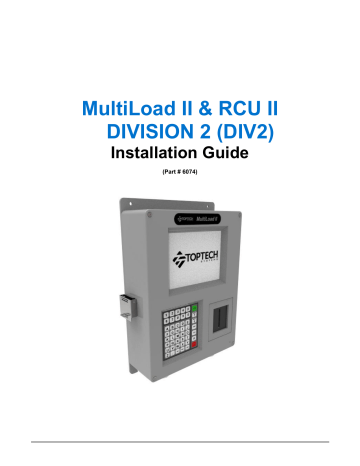 Toptech MultiLoad II DIV-2 Installation Manual | Manualzz