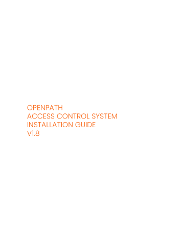 Openpath 4ENT-SYS-24V, Core Series Installation Manual | Manualzz