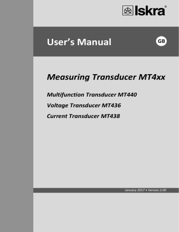Iskra MT436, MT440 User Manual | Manualzz
