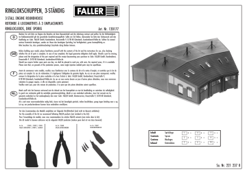 Faller 3-STALL ROUNDHOUSE Instructions Manual | Manualzz