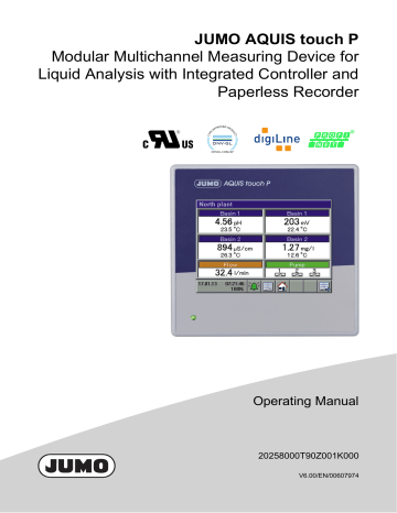 Electrical connection. JUMO AQUIS touch P | Manualzz