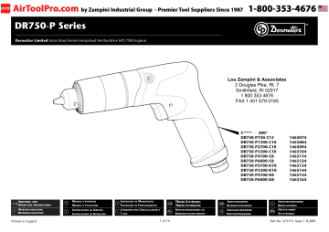 Desoutter DR750-P6000-C8 Operating Instructions Manual | Manualzz