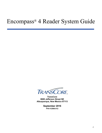 TransCore encompass 4 User Manual | Manualzz