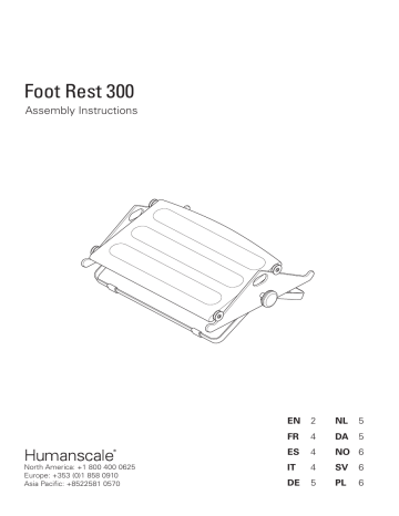 Humanscale FR300 Manuel utilisateur | Manualzz