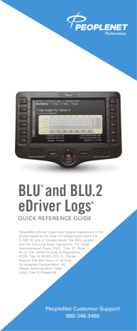 peoplenet eDriver Logs BLU Quick Reference Manual | Manualzz
