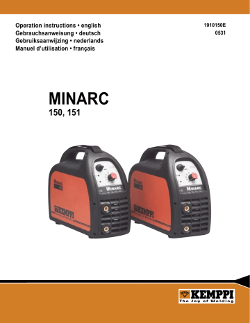Kemppi Minarc 150 Operation Instructions Manual | Manualzz