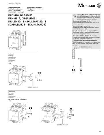 Moeller DIL3M80 Montageanweisung | Manualzz