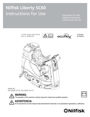 Nilfisk LIBERTY SC60 Operators Manual | Manualzz
