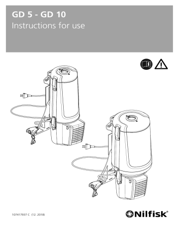 Nilfisk GD10 BACK HEPA EU Commercial vacuum cleaner User Guide | Manualzz