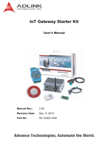 Adlink Intelligent IoT Gateway Starter Kit Owner's Manual | Manualzz