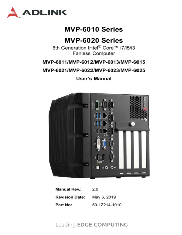 Adlink MVP-6010/6020 Series Value Family 6th Generation Intel® Core™ i7 ...