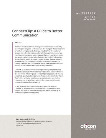 Oticon ConnectClip - A Guide | Manualzz