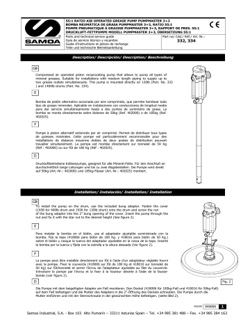 Samoa PUMPMASTER 3+3 Parts And Technical Service Manual | Manualzz